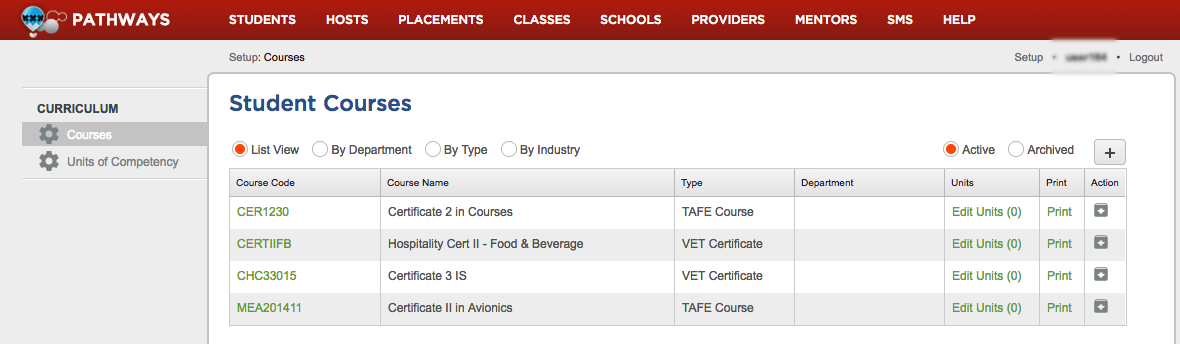 Student Courses and Qualifications – Pathways