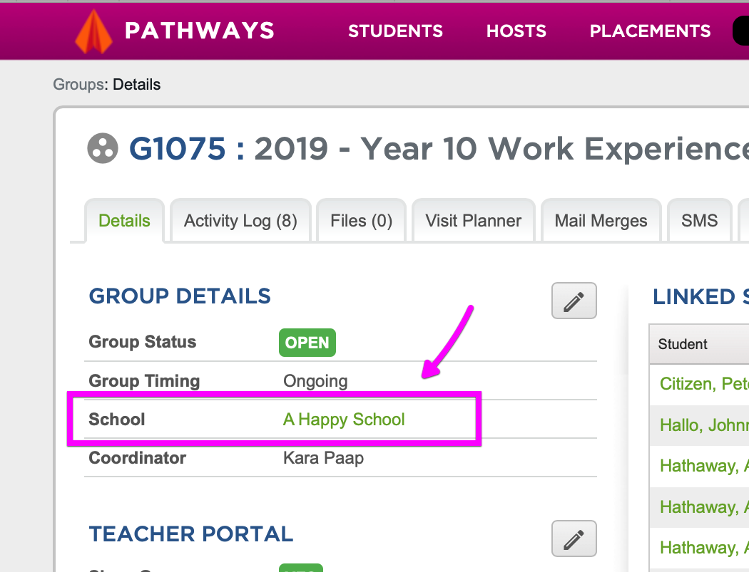 Multi-School Groups & Teacher Portal – Pathways